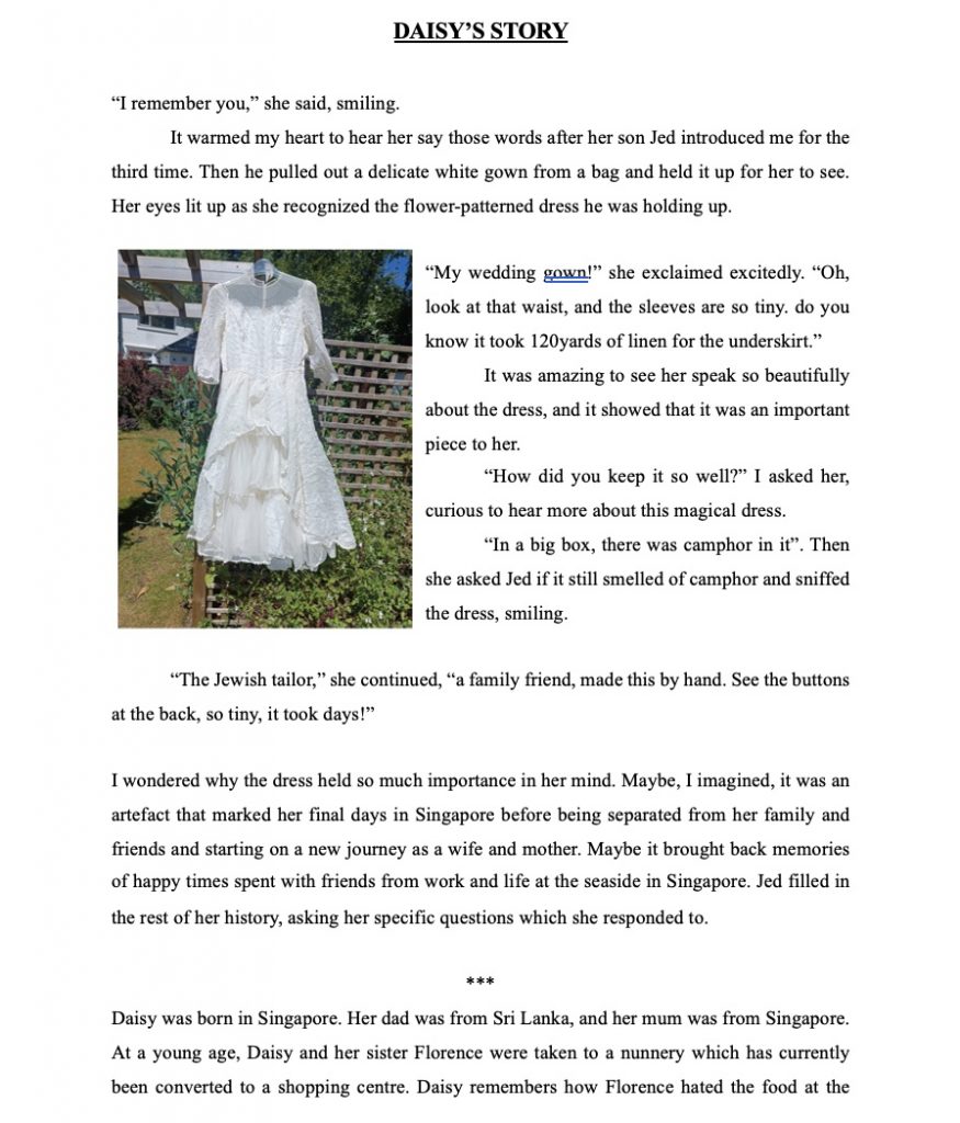 Memory Markers | Daisy’s Story